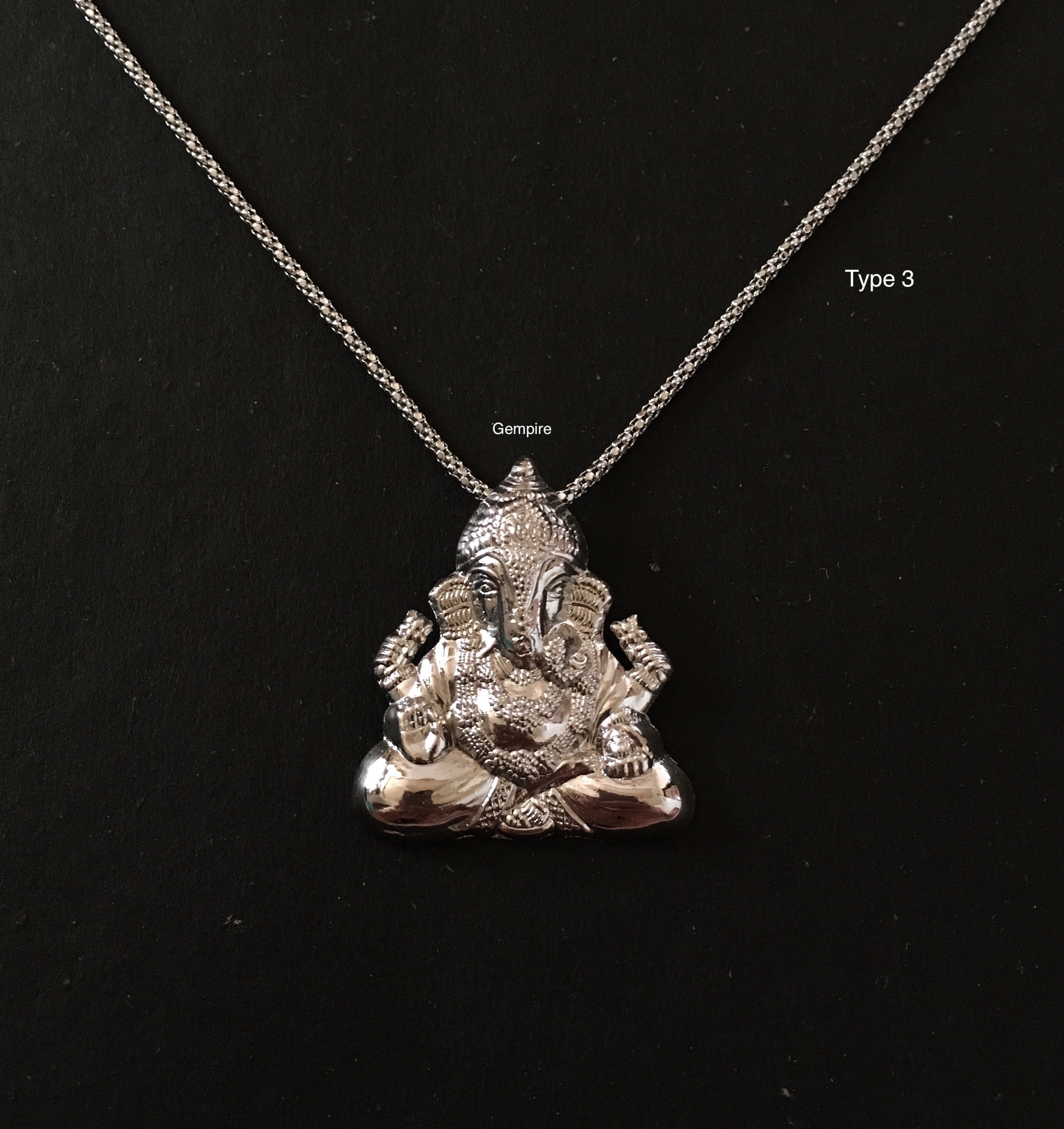 Silver Ganesh Pendant 925 Sterling Silver Ganesha Charm | Etsy