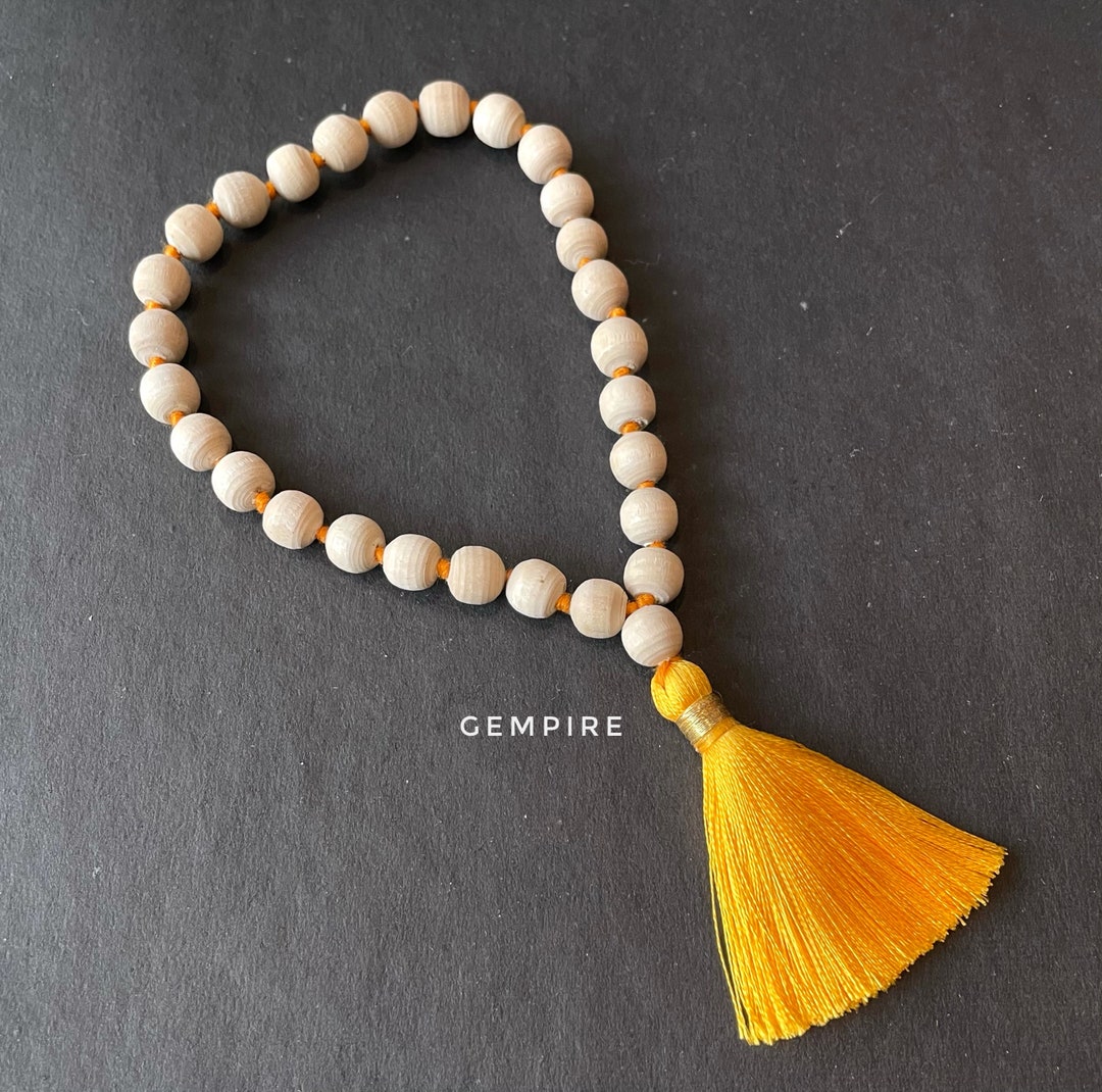 Tulsi Bracelet Knotted 8-9 Mm 27+1 Bead Tulsi Mala Bracelet, Tulsi ...
