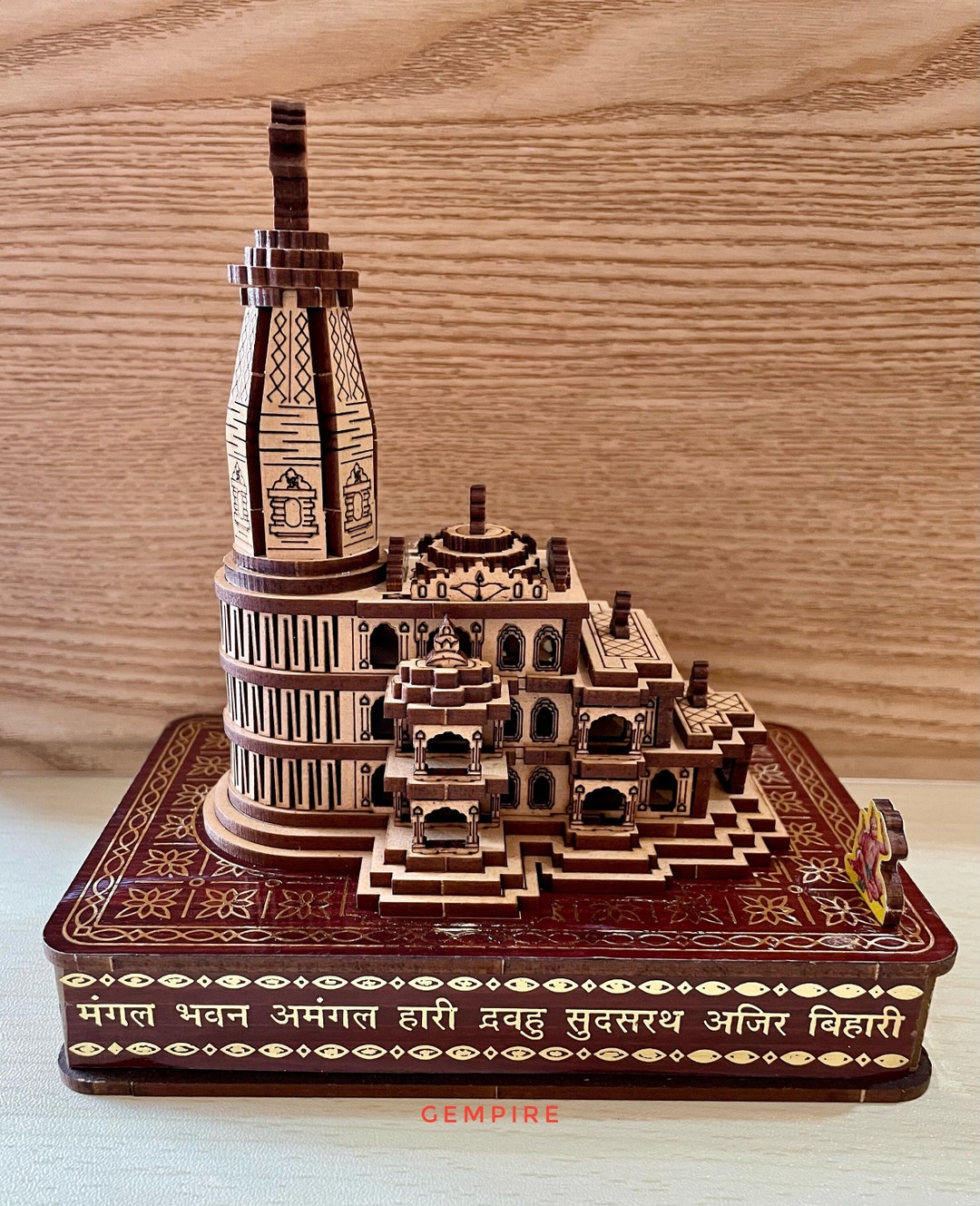 Ram Temple 3D Replica, Ayodhya Ram Mandir Structure 3D Hindu Temple ...