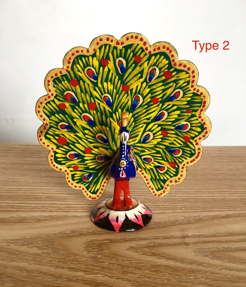 Peacock Figurine Enamelled Peacock Statue Home Decor Display - Etsy