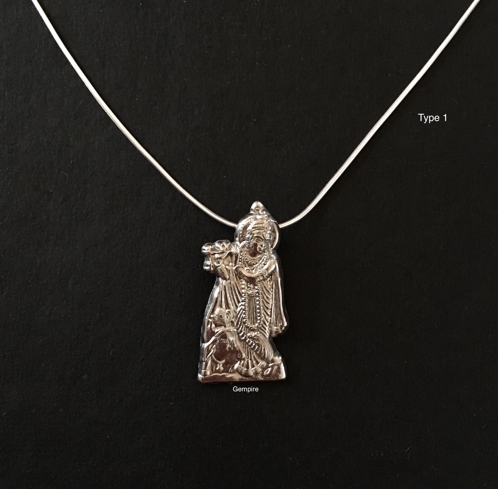 Silver Krishna Pendant 925 Sterling Silver Krishna Charm | Etsy