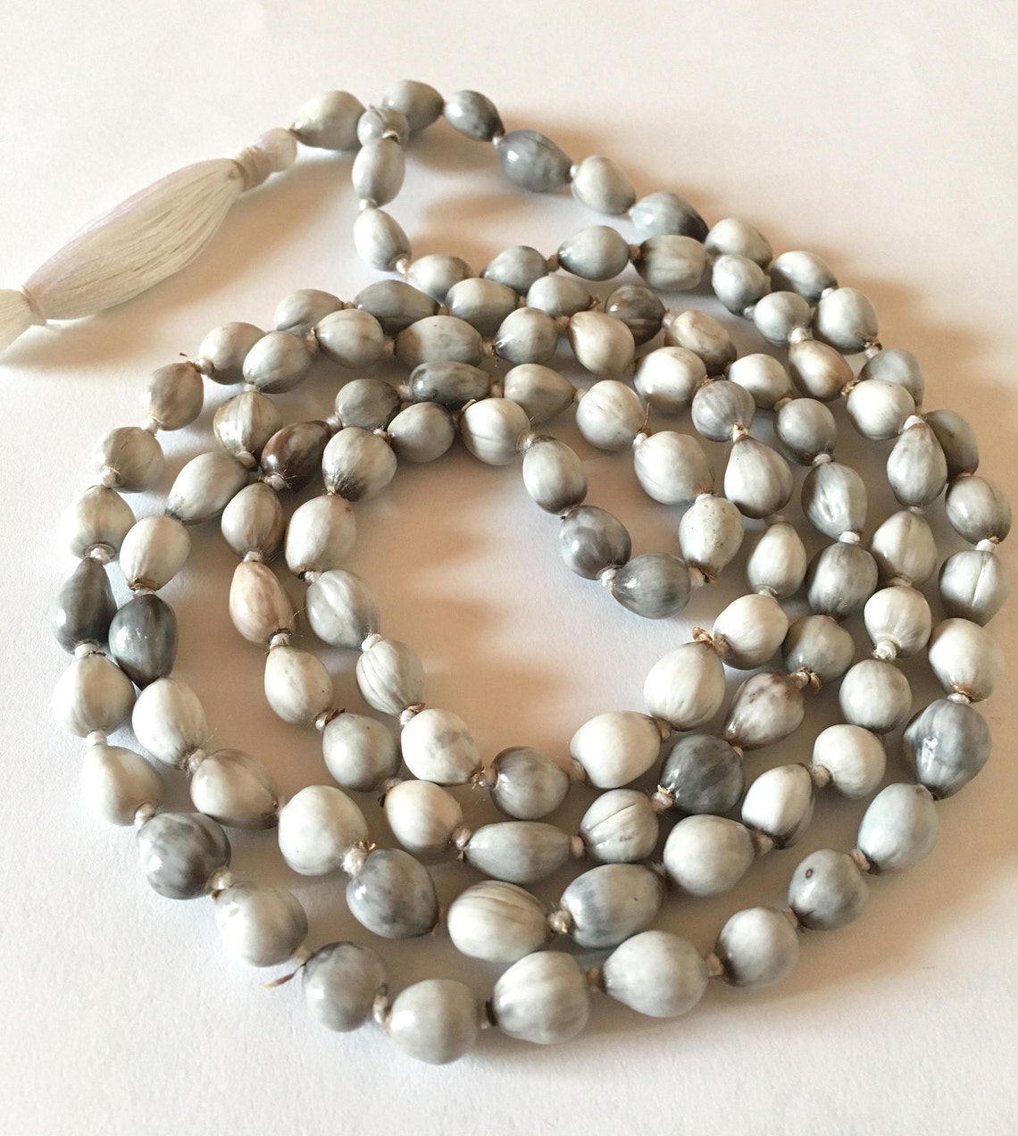 Vaijayanti Mala Beads Necklace, Vaijanti Seeds Beads 108+1 India Prayer ...
