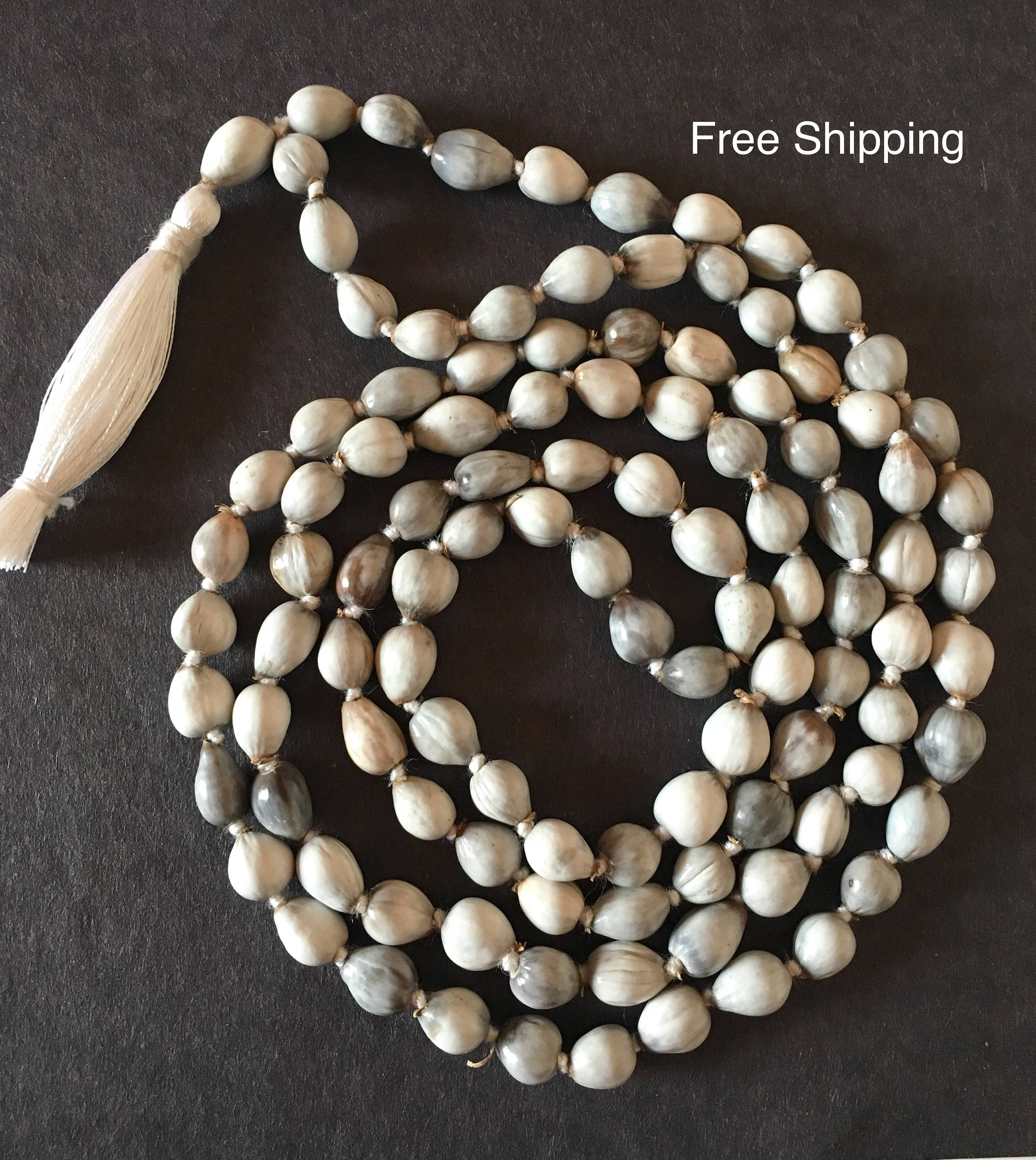 Vaijayanti Mala Beads Necklace Vaijanti Seeds Beads 108 India | Etsy