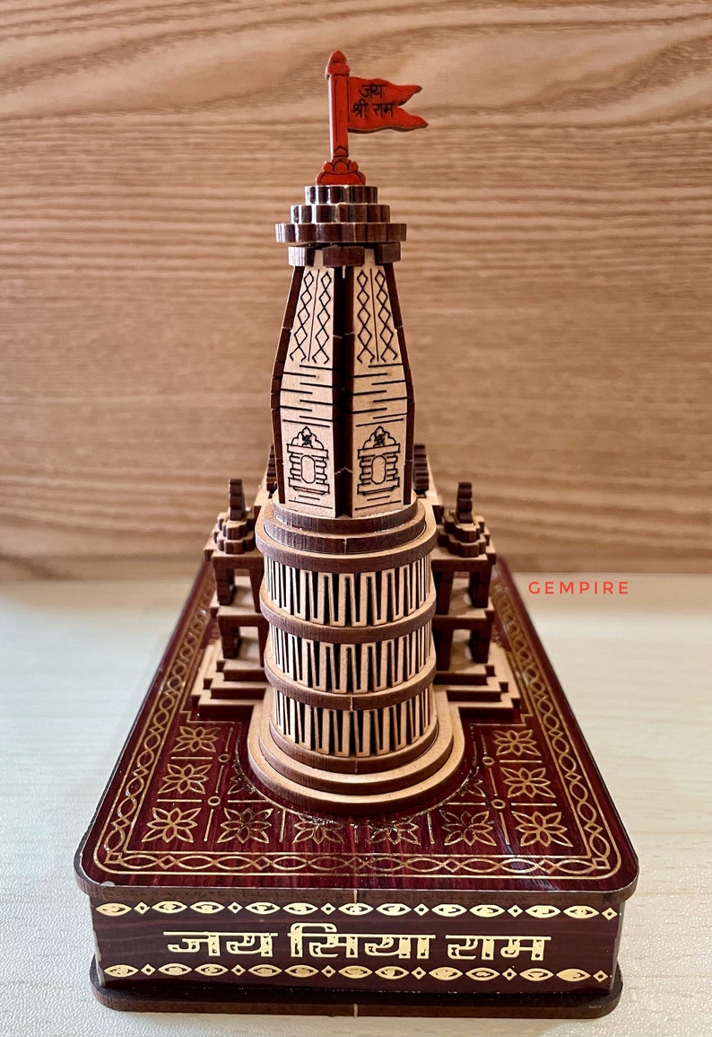 Ram Temple 3D Replica, Ayodhya Ram Mandir Structure 3D Hindu Temple ...