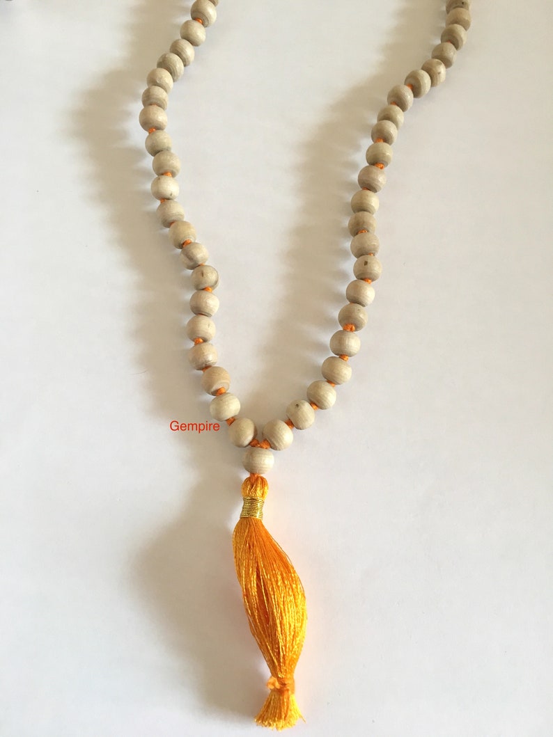 Tulsi Mala 8-9 Mm Premium Beads, Tulasi Necklace 108 Prayer Mala ...