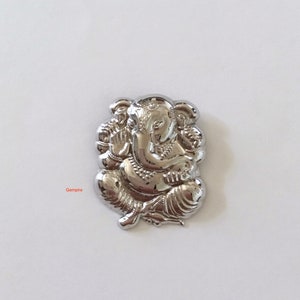 Ganesh Pendant Sterling Silver, Oxidised Silver Ganesha Charm, Ganesha ...