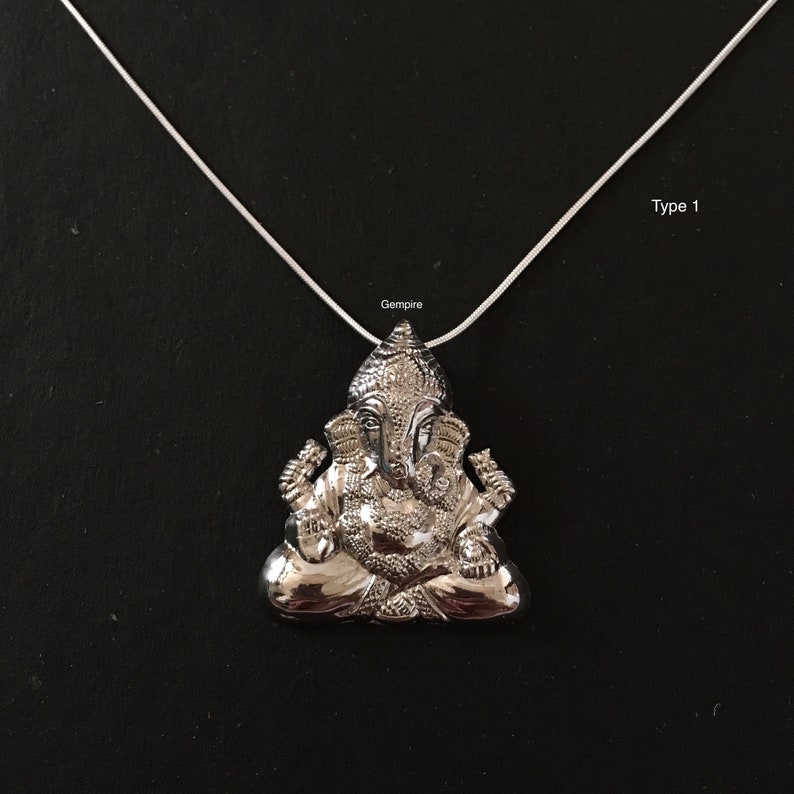 Silver Ganesh Pendant 925 Sterling Silver Ganesha Charm | Etsy