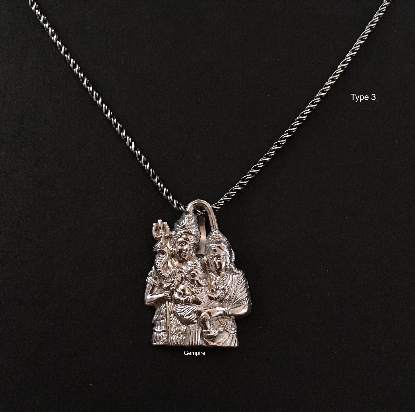 Silver Shiva Pendant Sterling Silver Oxidised Lord Shiva | Etsy