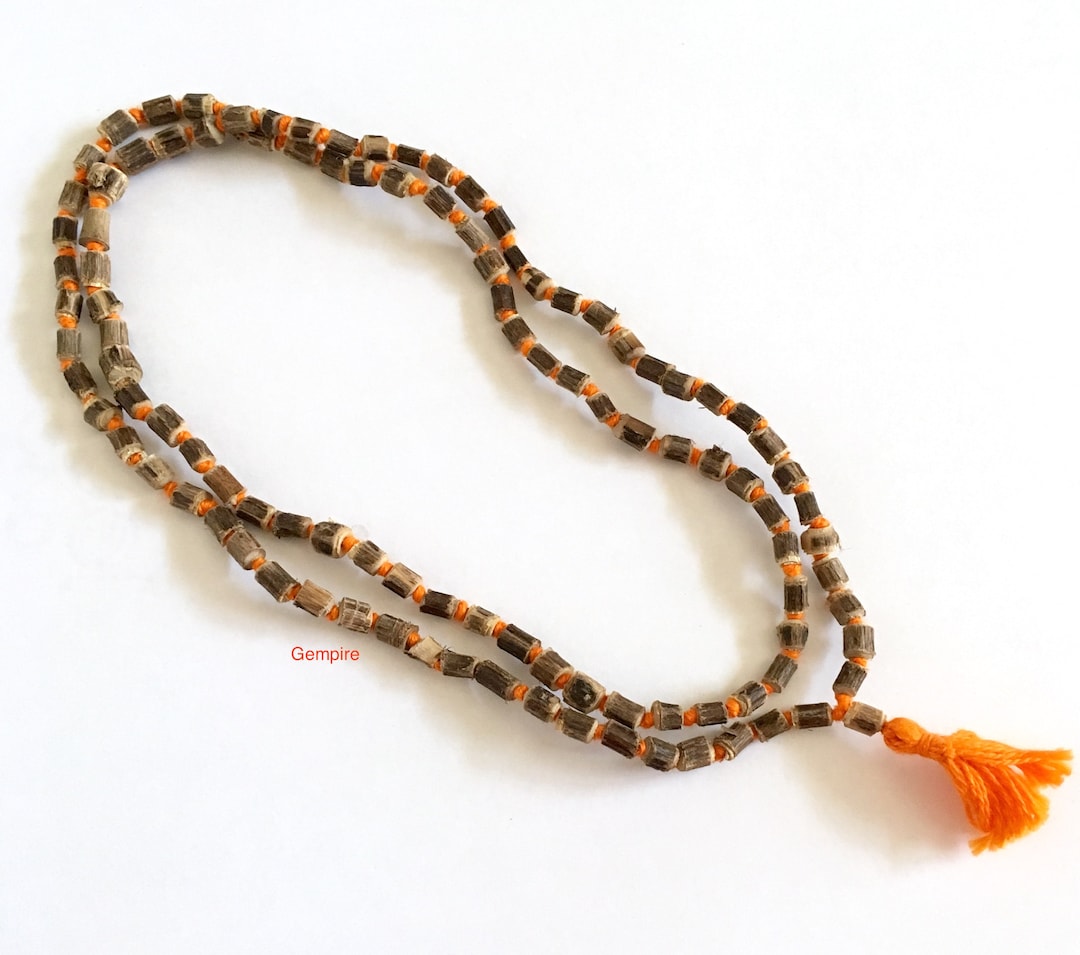 Tulsi Mala Knotted 108+1 Tulasi Mala, 108 Prayer Mala Beads, Tulsi Japa ...