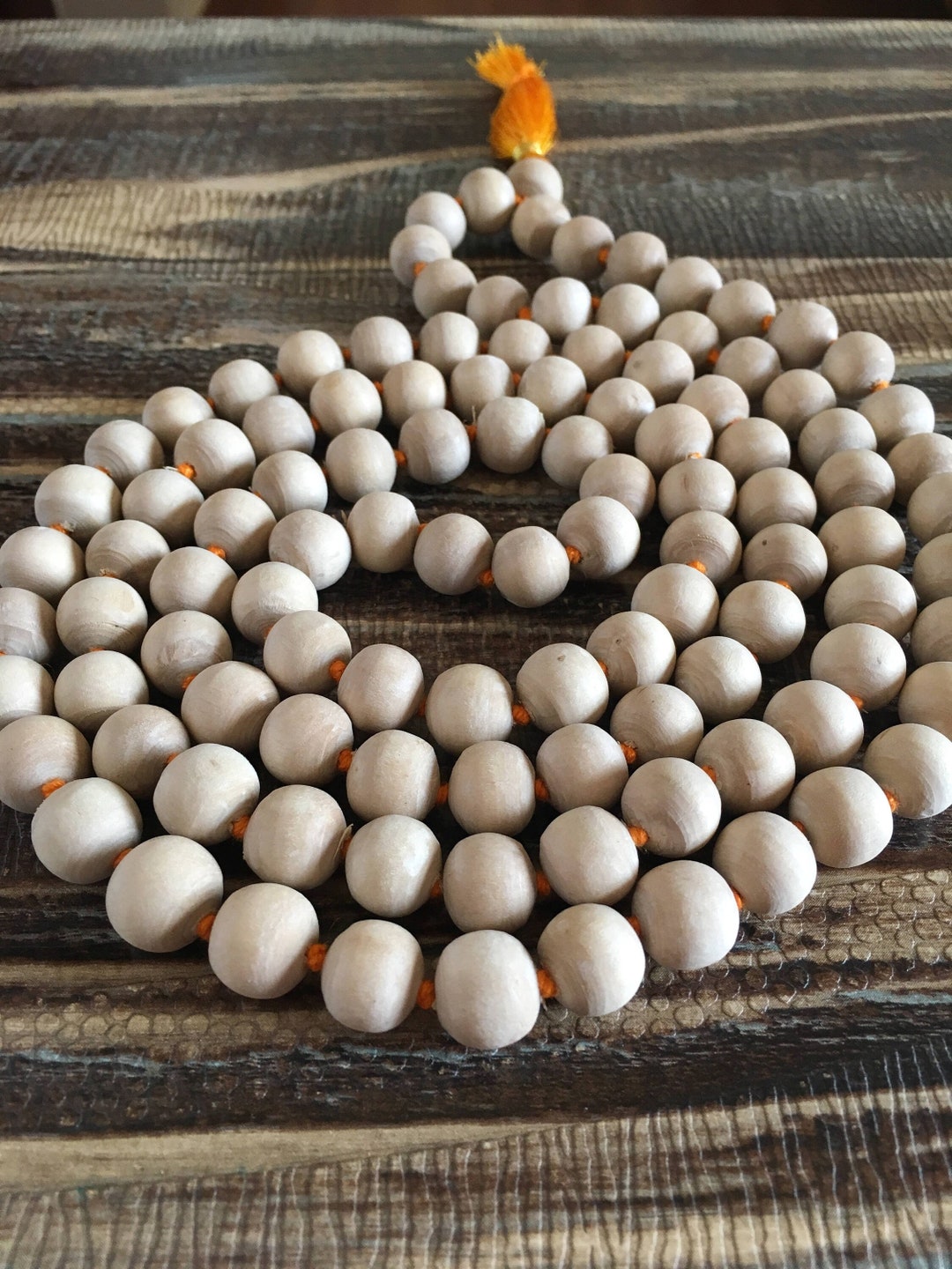 Tulsi Mala Necklace 10- 11 Mm Premium Beads, 108+1 Tulasi Prayer Beads ...