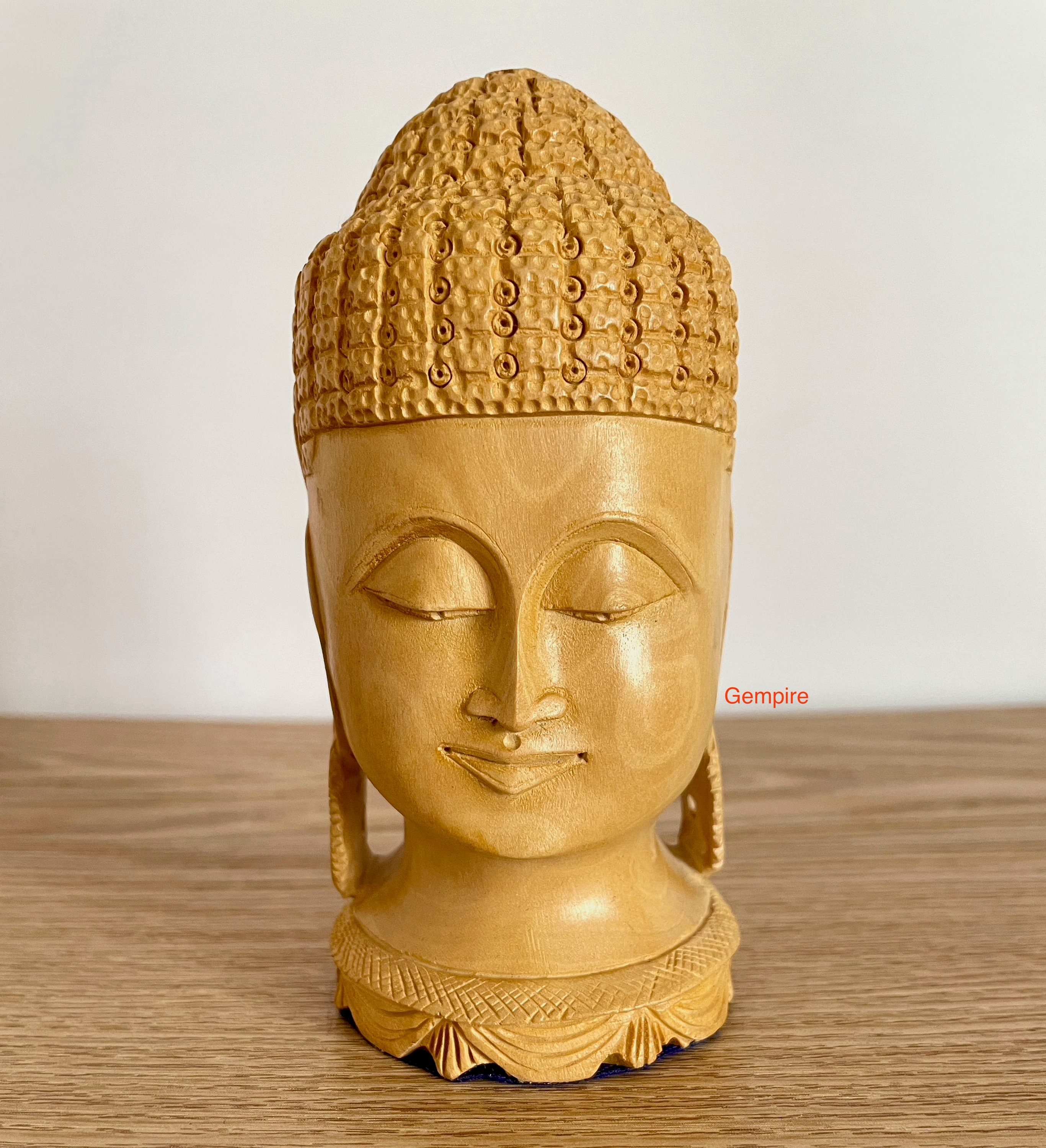 Buddha Head Statue 5 Wood Buddha Head Sculpture | Etsy