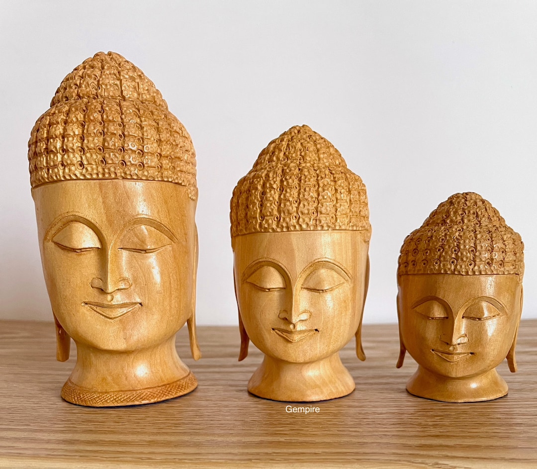Buddha-Kopf-Statue 3 "/ 4 "/ 5" Buddha-Statue, Meditation Buddha-Dekor ...