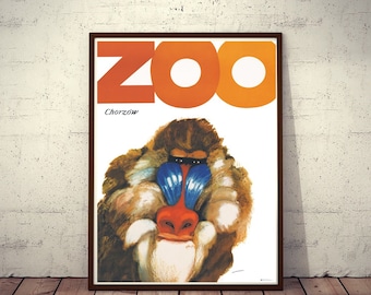 Vintage London Zoo Poster Giraffe Retro London Zoo Print - Etsy UK