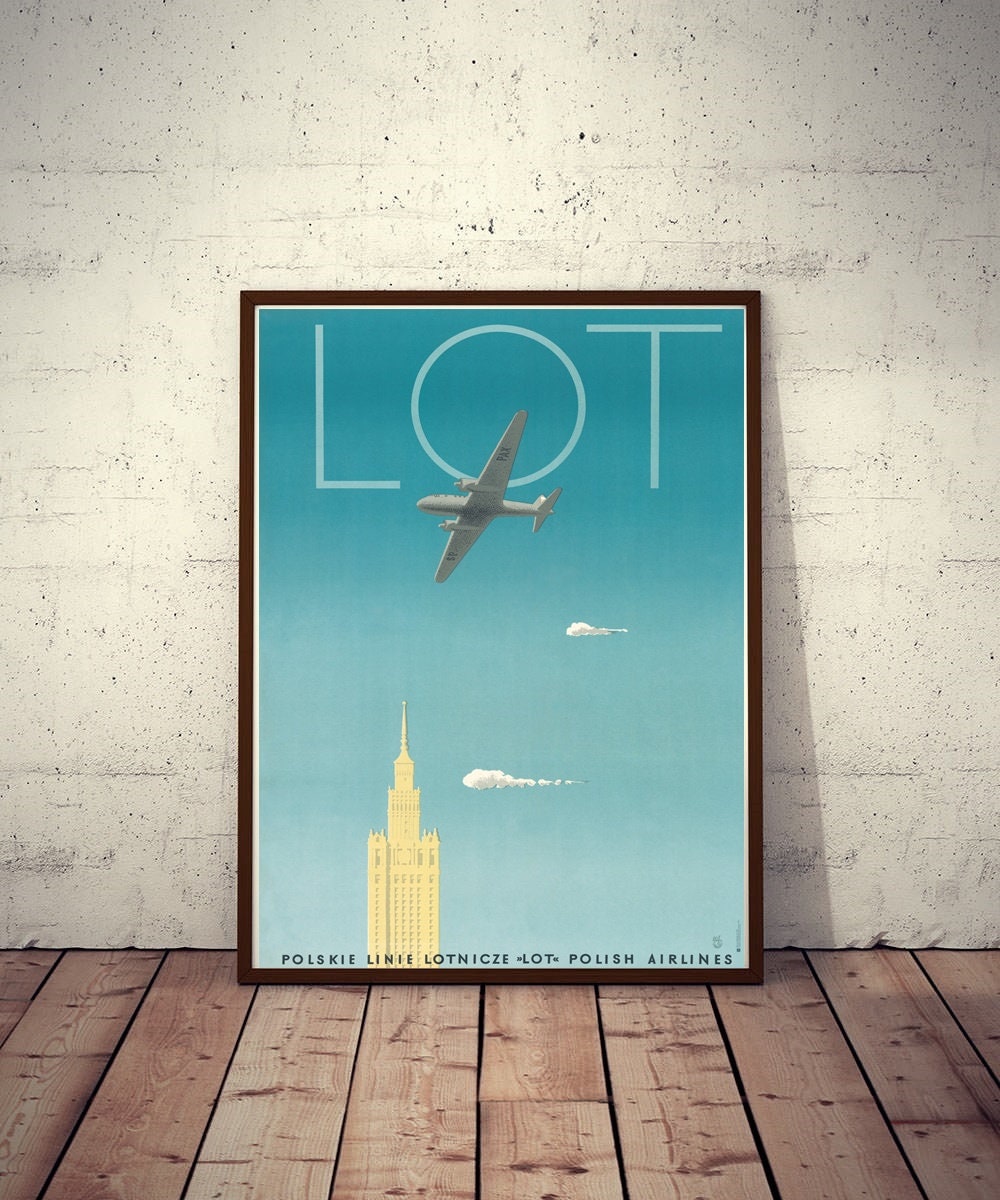 Polish Advertising Poster LOT Polish Airlines Limited Edition 1953/2019 ...