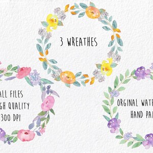 Watercolor Flowers Hand Painted Clip Art Collection - Floral Set ...