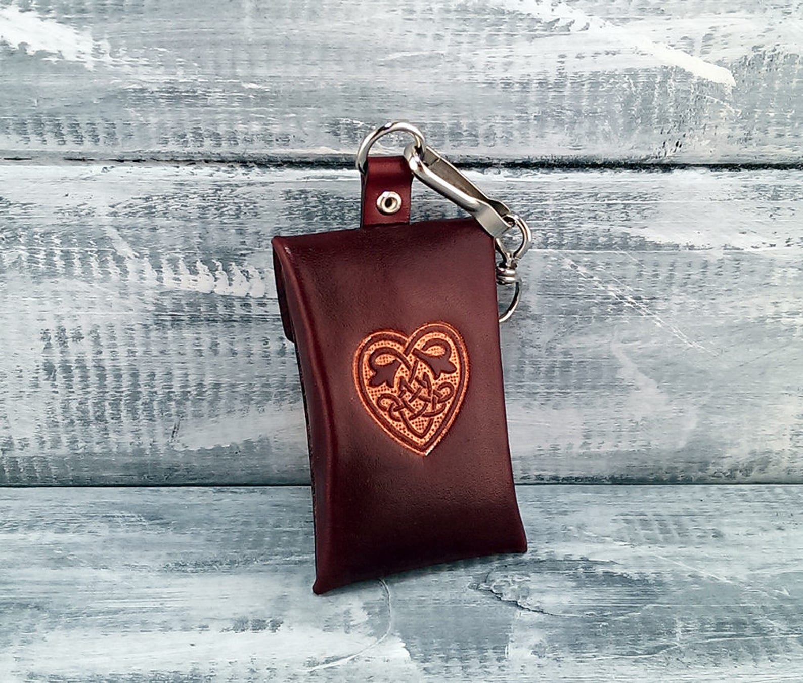 Leather Keychain Mini Container/leather Key Fob Mini Pouch - Etsy