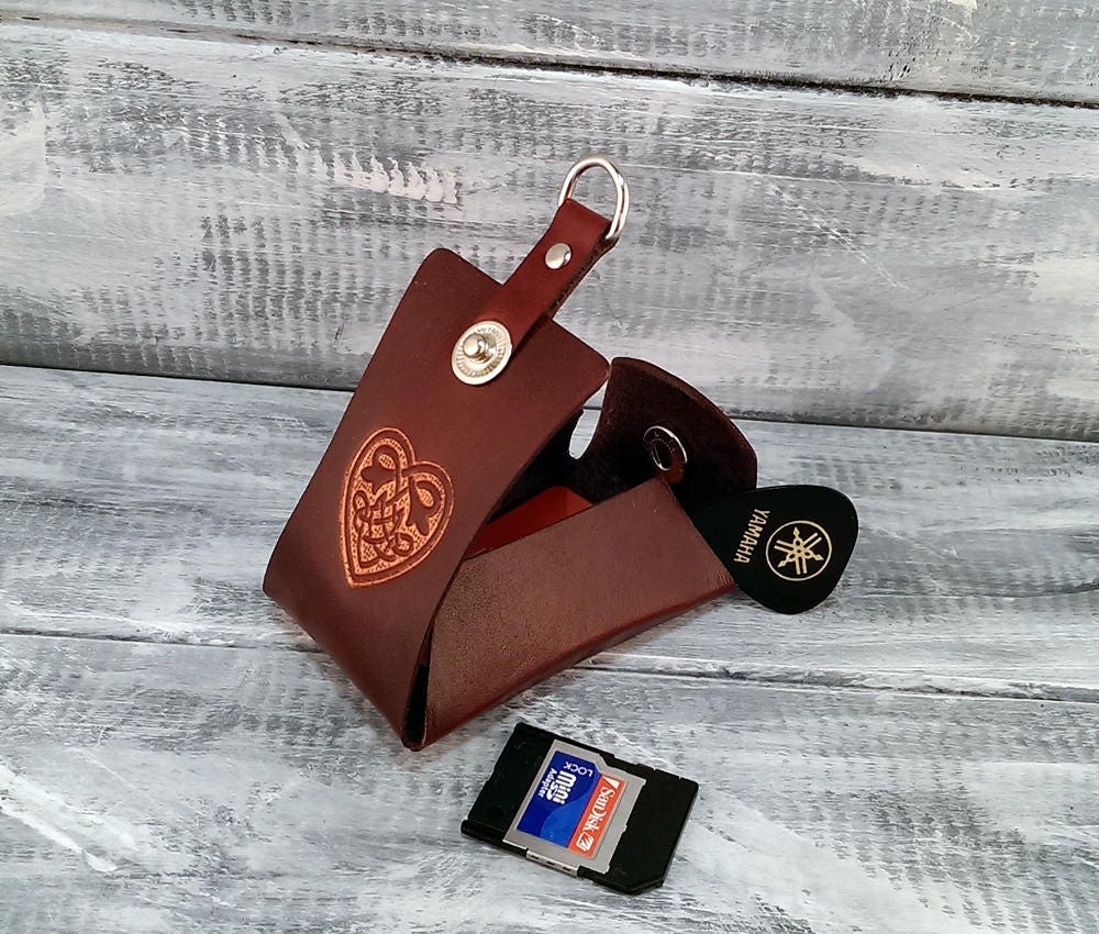 Leather Keychain Mini Container/leather Key Fob Mini Pouch - Etsy