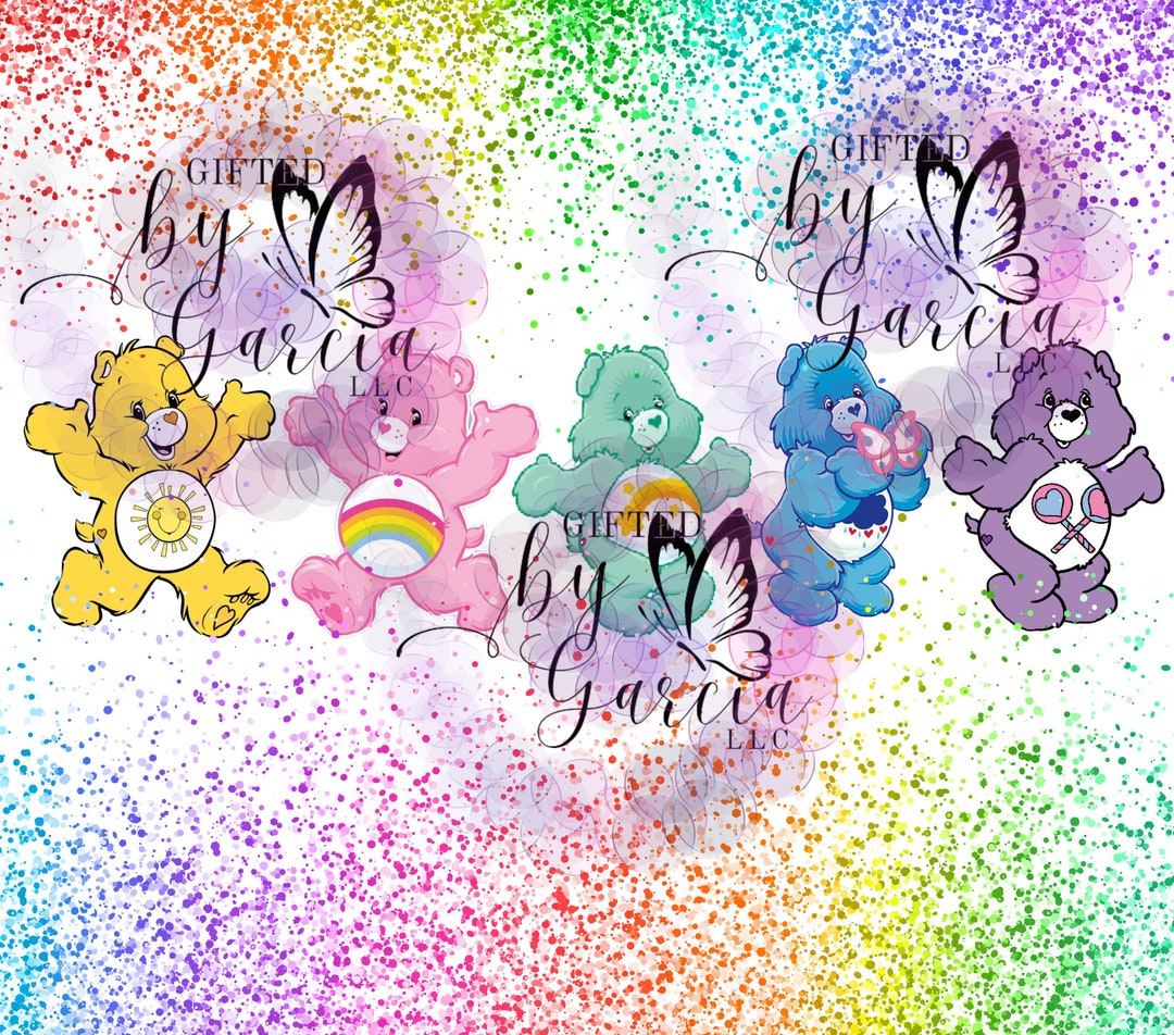 Care Bears, Glitter, Happy, Grumpy, Emotion Bears, Bears, Tumbler Wrap ...