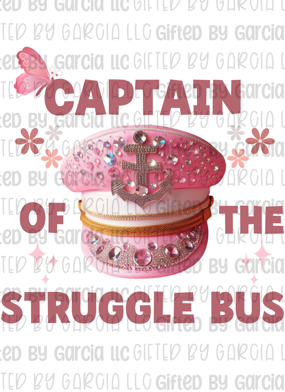 Captain of the Struggle Bus, Png, Cap, Girl, Butterfly, Digital Design ...
