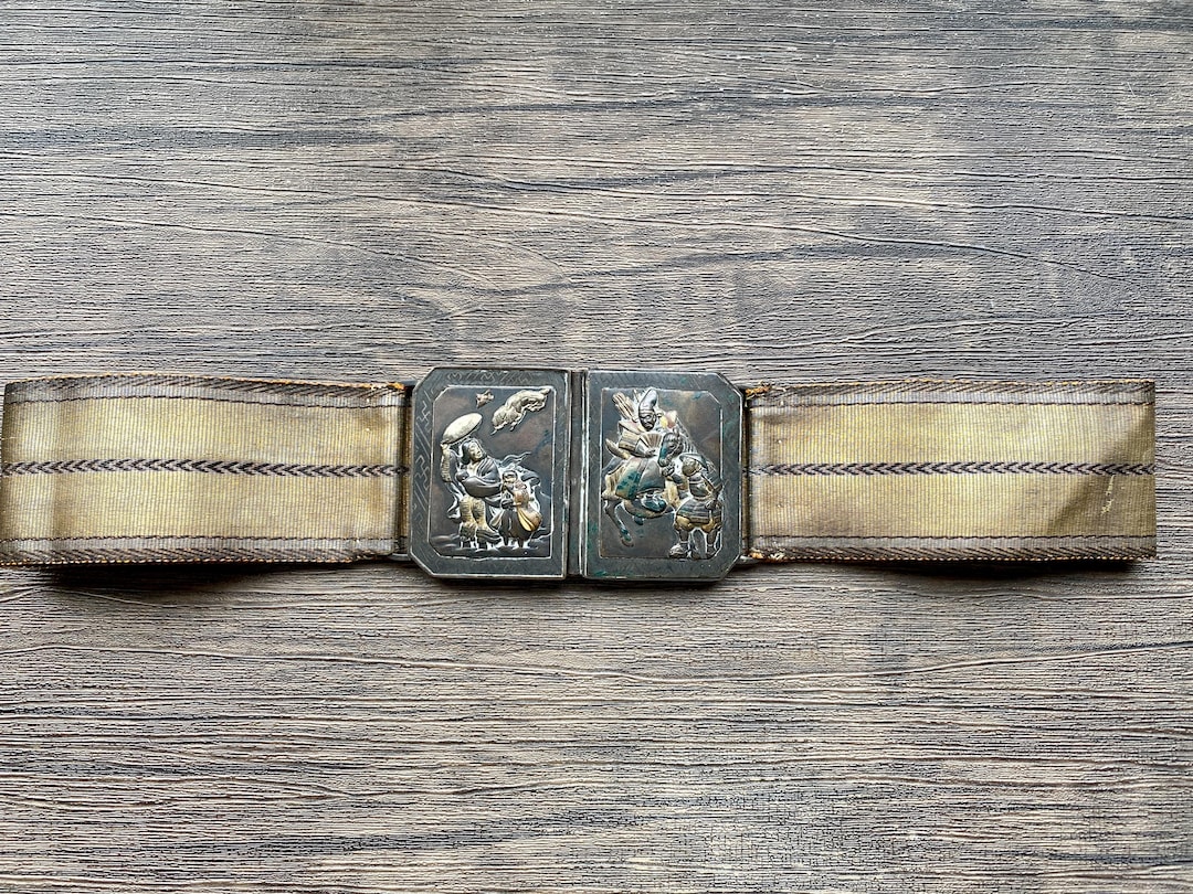 Antique Japanese Metal Belt Buckle – Samurai Era Design - Etsy