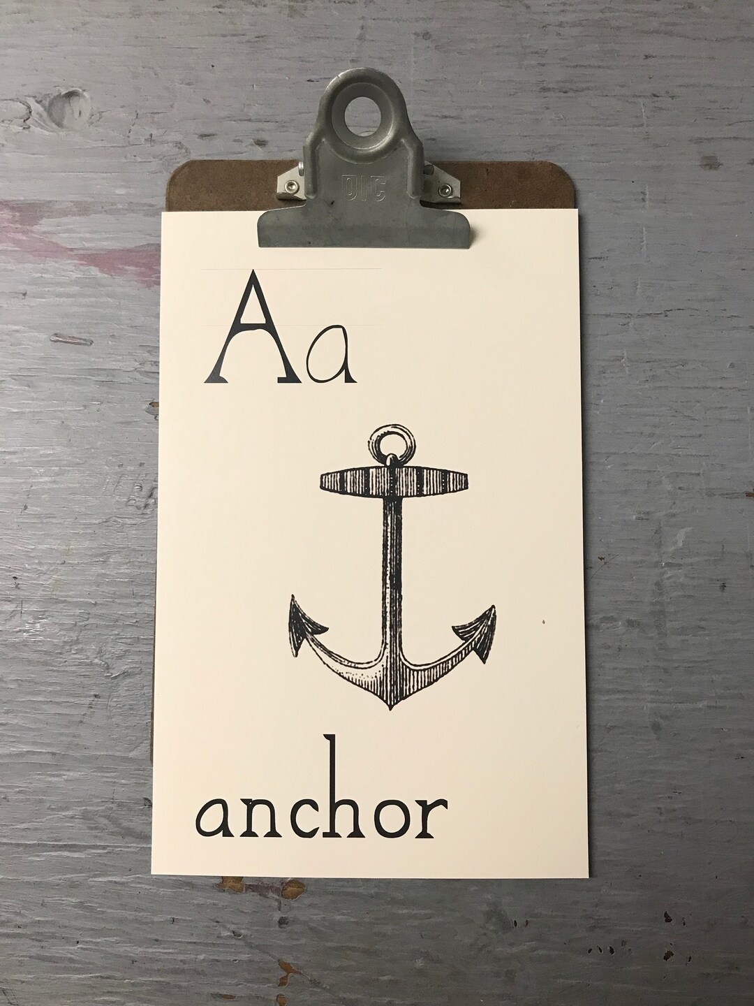 A is for Anchor Flashcard - Etsy