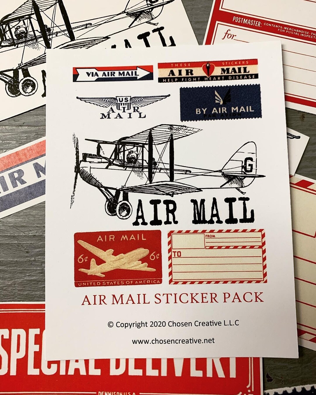 Air Mail Sticker Pack - Etsy