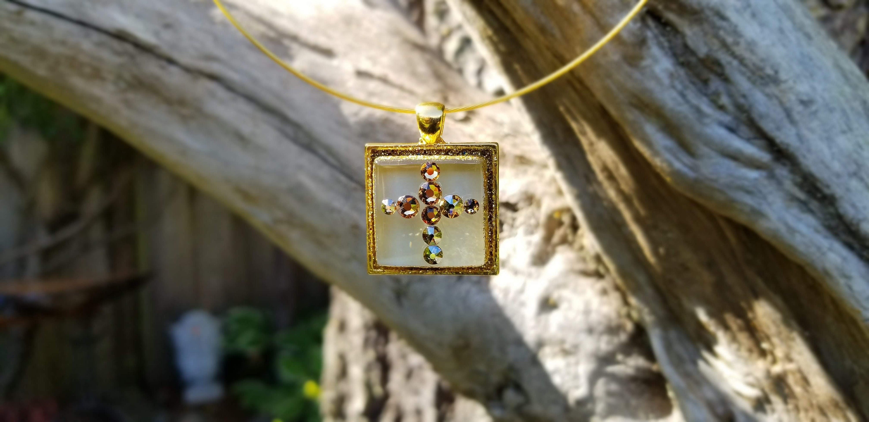 Glass & Crystal Pendant - Dream Tags Collection - Etsy
