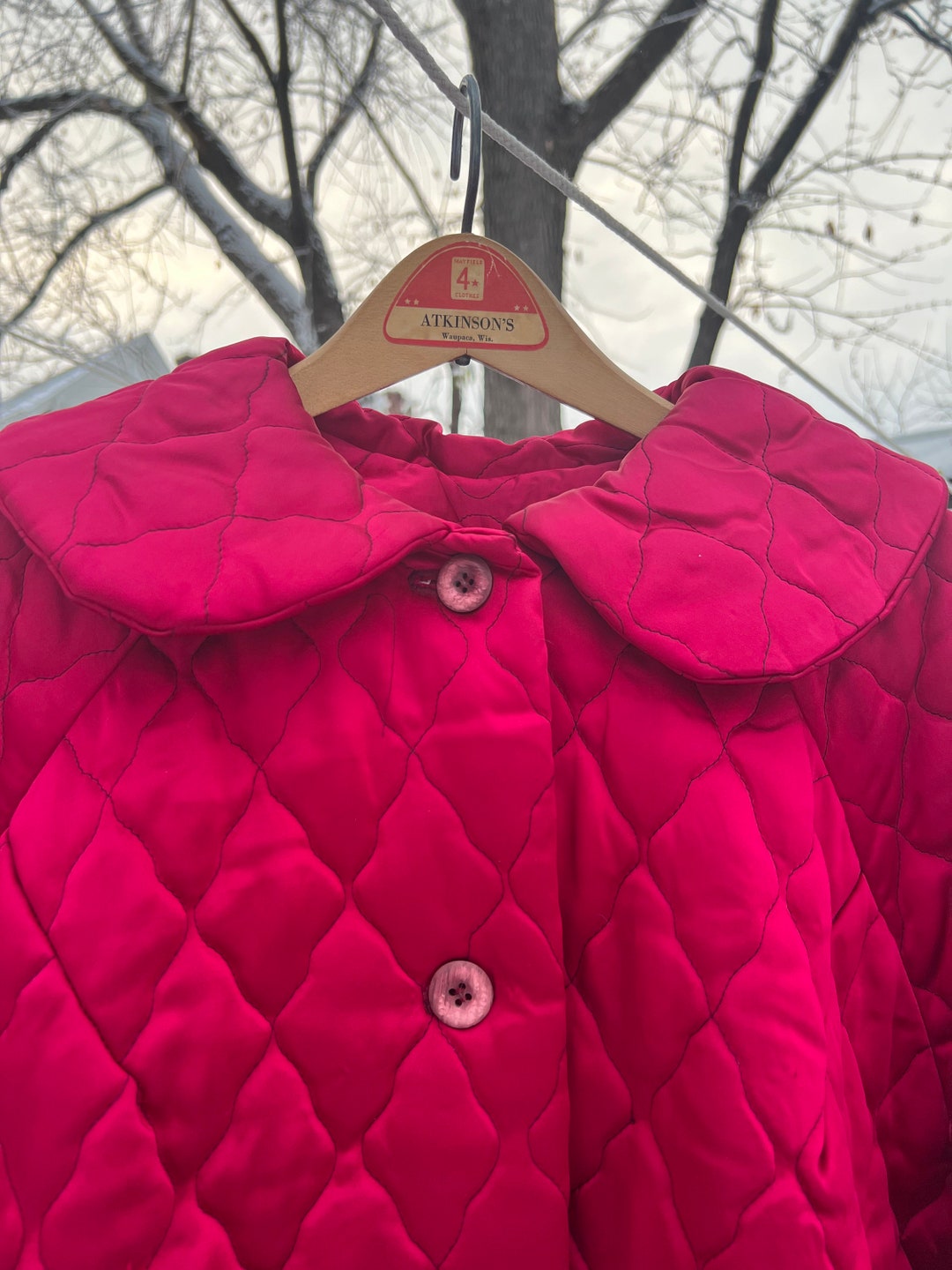Bright RED Christmas ROBE | 60's-70’s Quilted Robe | 70’s Sleepwear ...