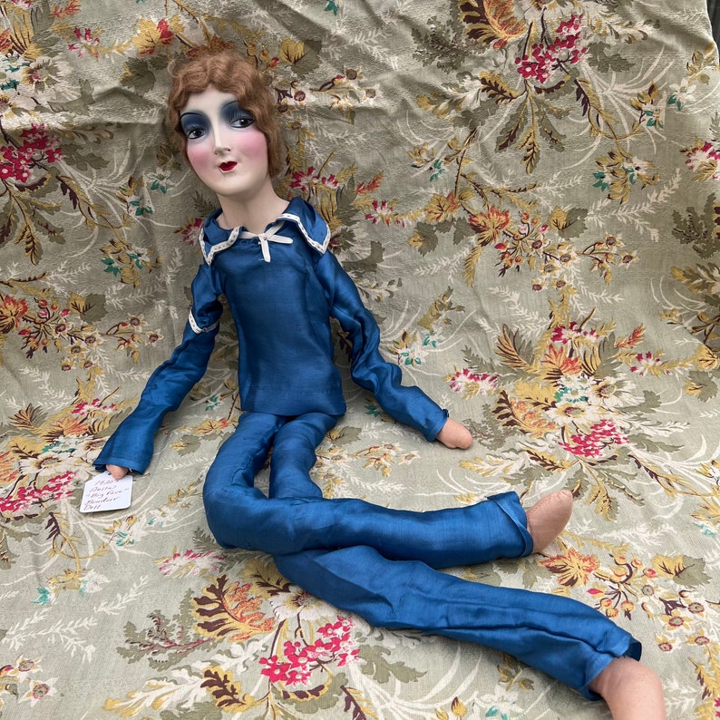 Rare Large Face Boudoir Doll 1920's Art Deco Flapper - Etsy