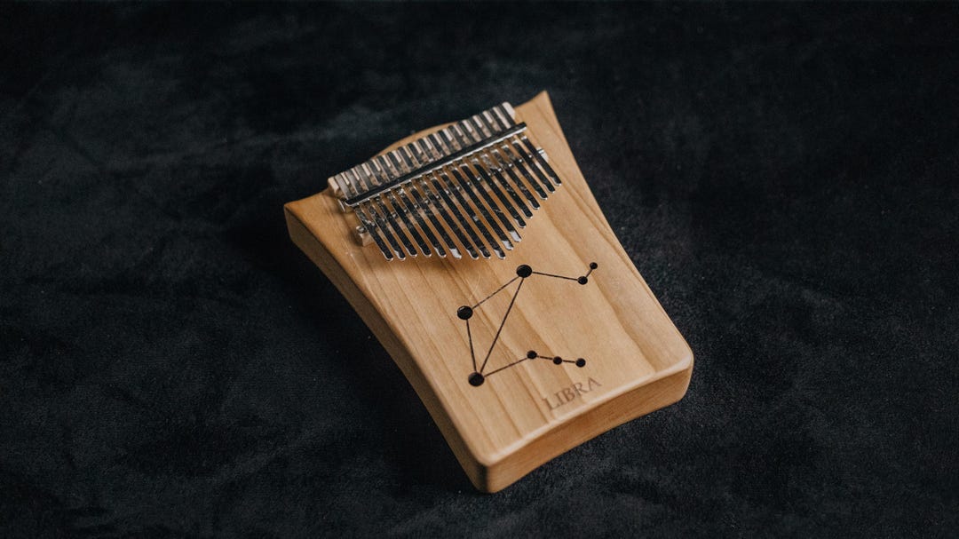 Kalimba Zodiac LIBRA Professional Handmade 17-key Engraving Wooden ...