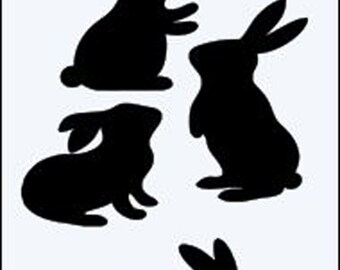 Rabbit stencils | Etsy
