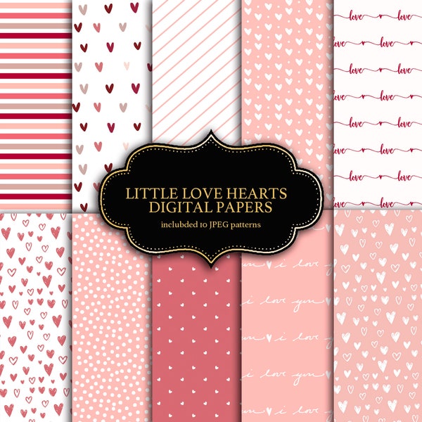 Valentine Digital Paper - Etsy