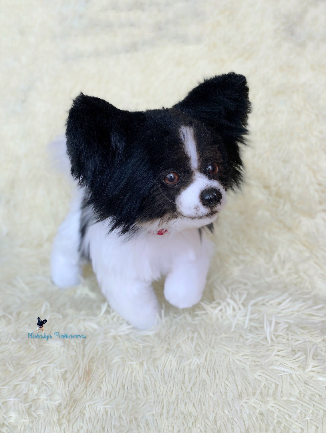 Realistic toy papillon puppy/dog 118 in 30cm MADE TO ORDER | Etsy