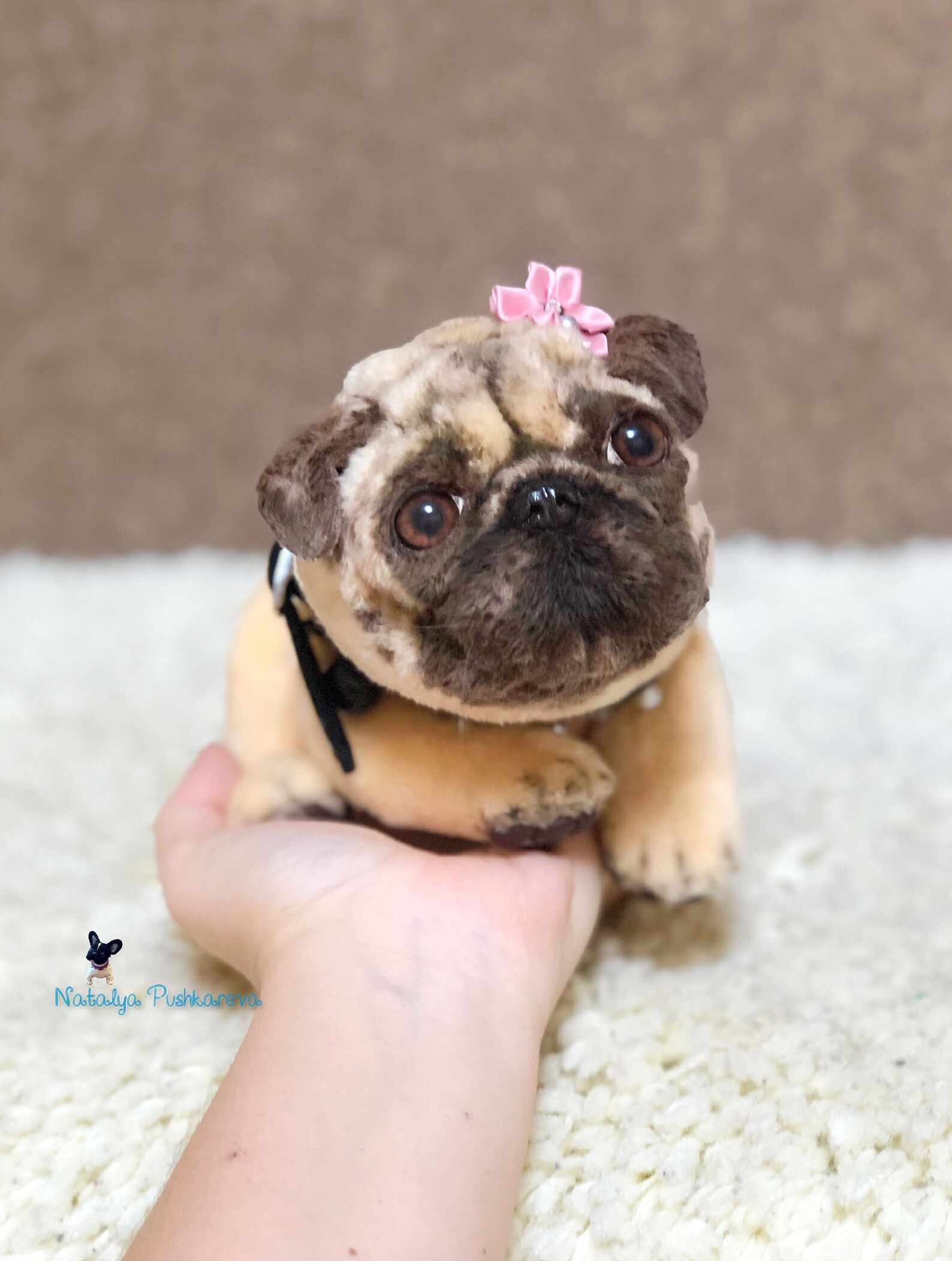 Realistic toy Pug puppy/dog 83 in21cm MADE TO ORDER | Etsy