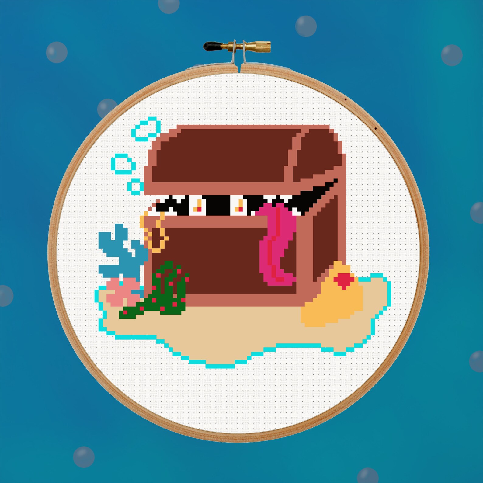 Trap Chest Cross Stitch Pattern Treasure Monster Cross - Etsy Canada