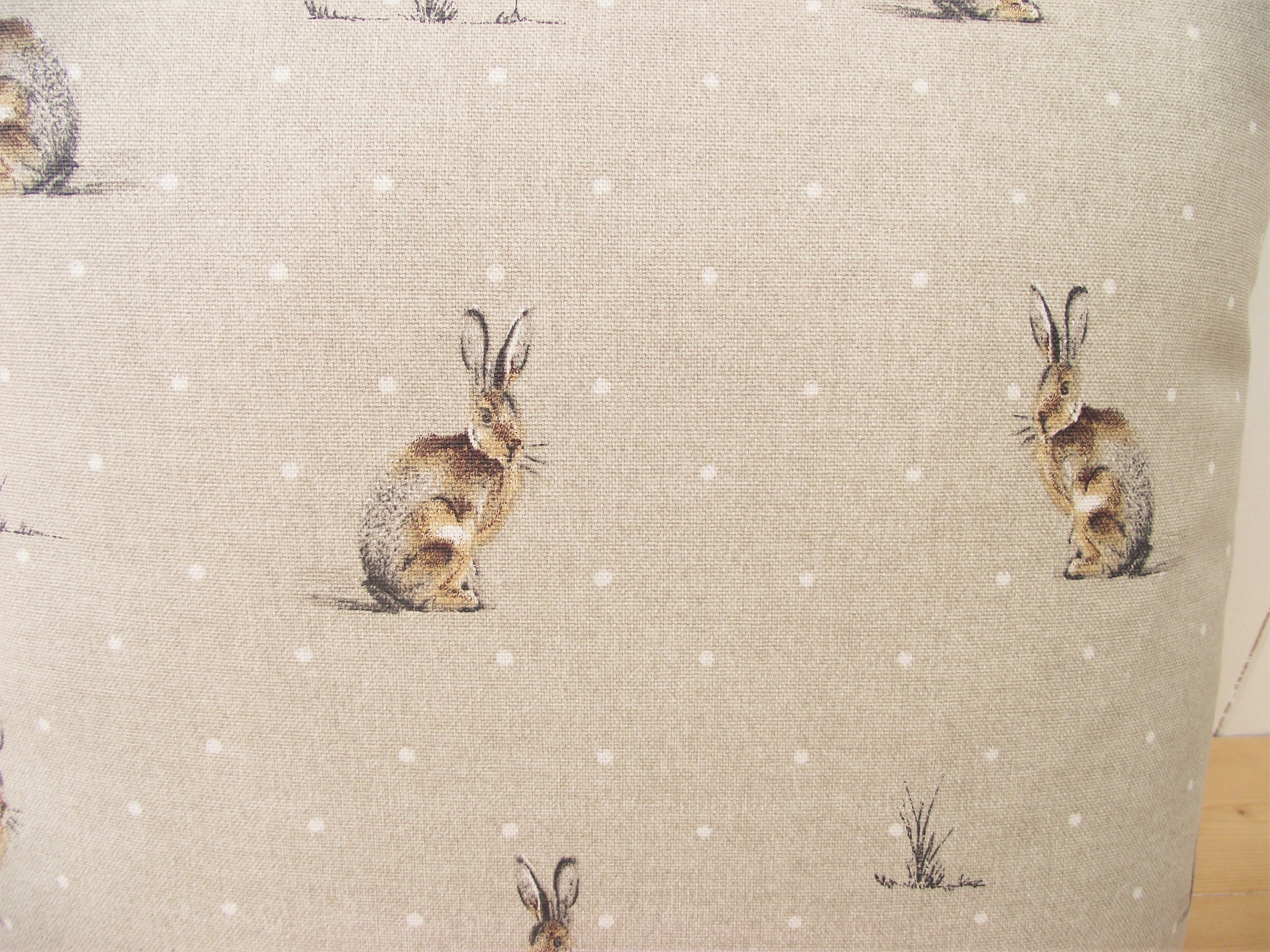 Hare Cushion Rustic Rabbit Pillow Hartley Hare Cushion - Etsy UK