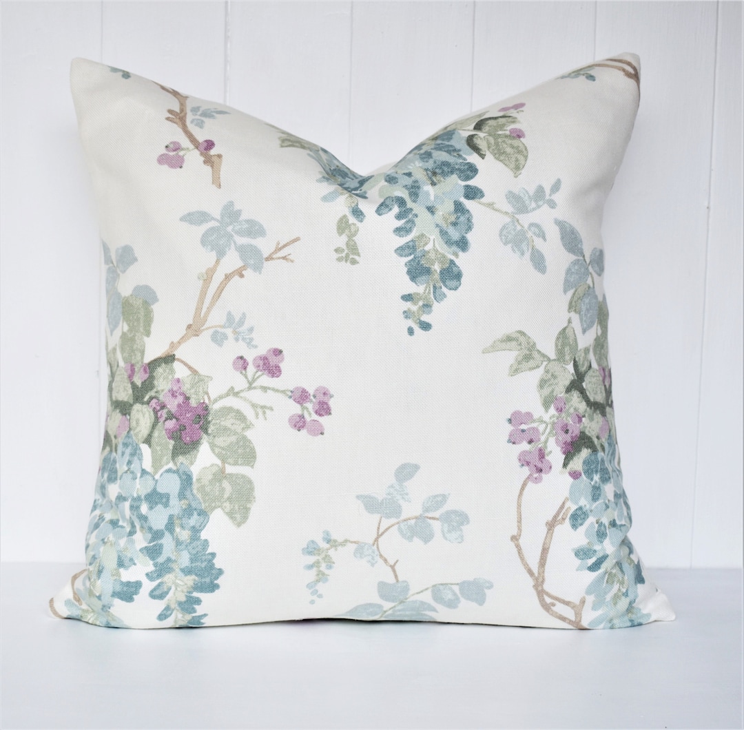 Laura Ashley Duck Egg Wisteria Cushion, Backed With Laura Ashley Austen ...