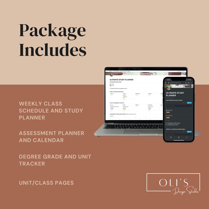 ULTIMATE STUDY PLANNER Notion Template Class Schedule Study - Etsy ...