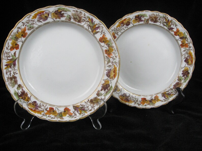 18th C. DERBY PORCELAIN Plates William Longdon England Ca. 1790 PAIR - Etsy