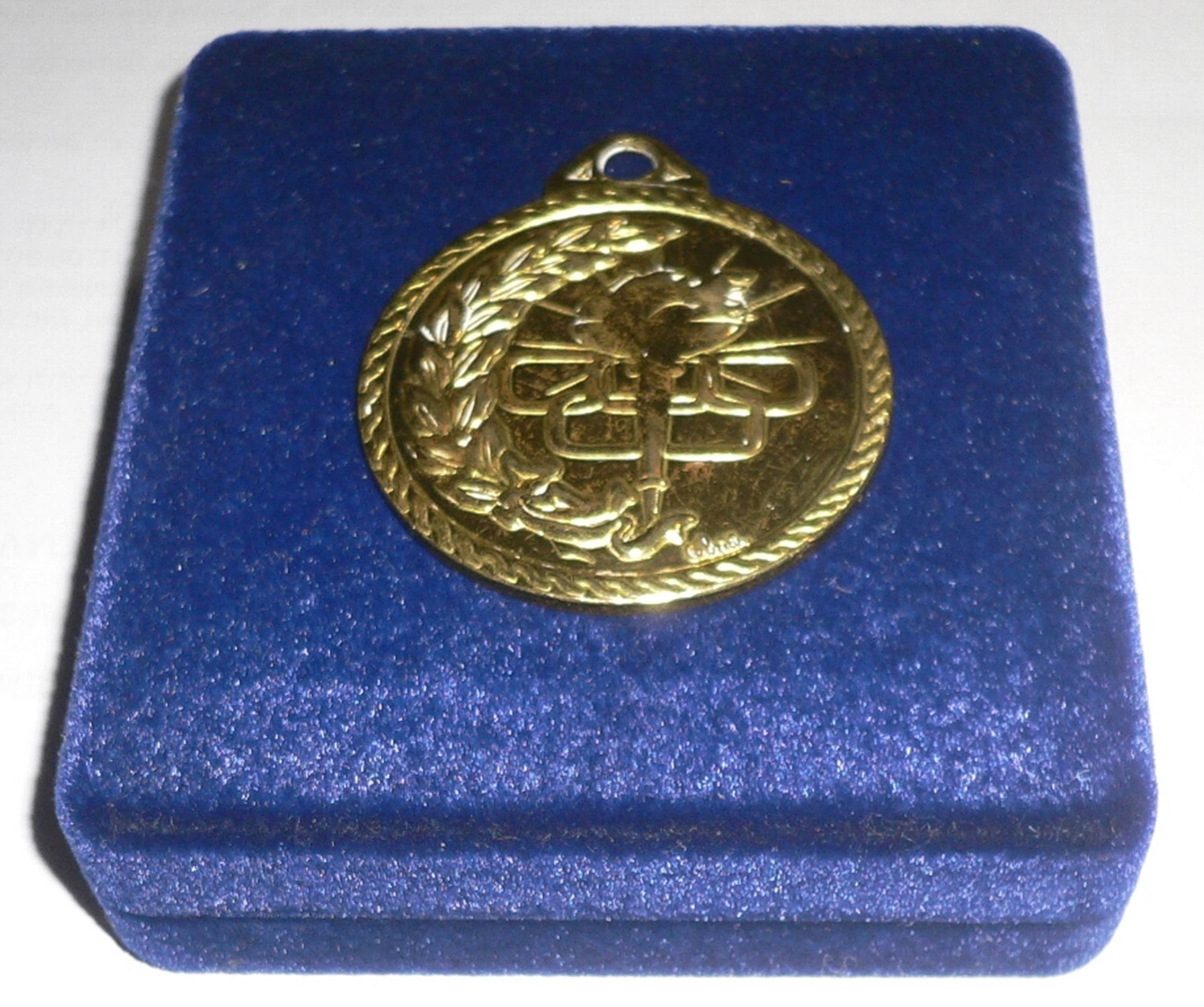 Olympic Games Vintage Old Medal Plaque With Olympic Torch and Artist ...