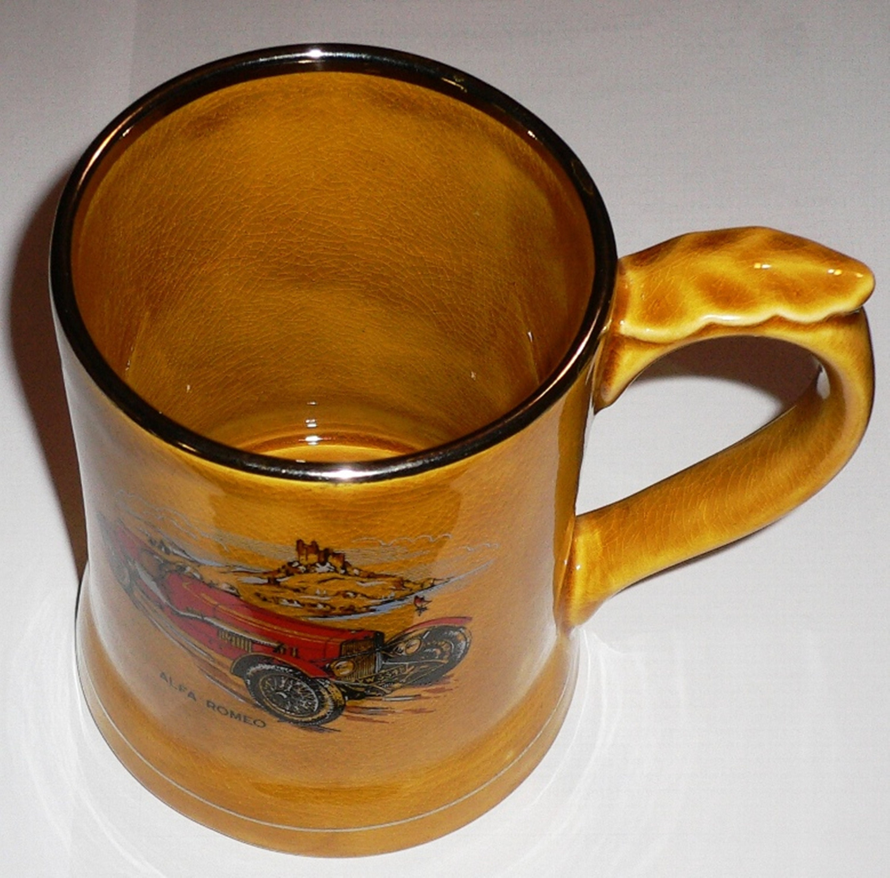 Vintage Alfa Romeo 1924 Large Ceramic Beer Stein Mug by R K Wade ...