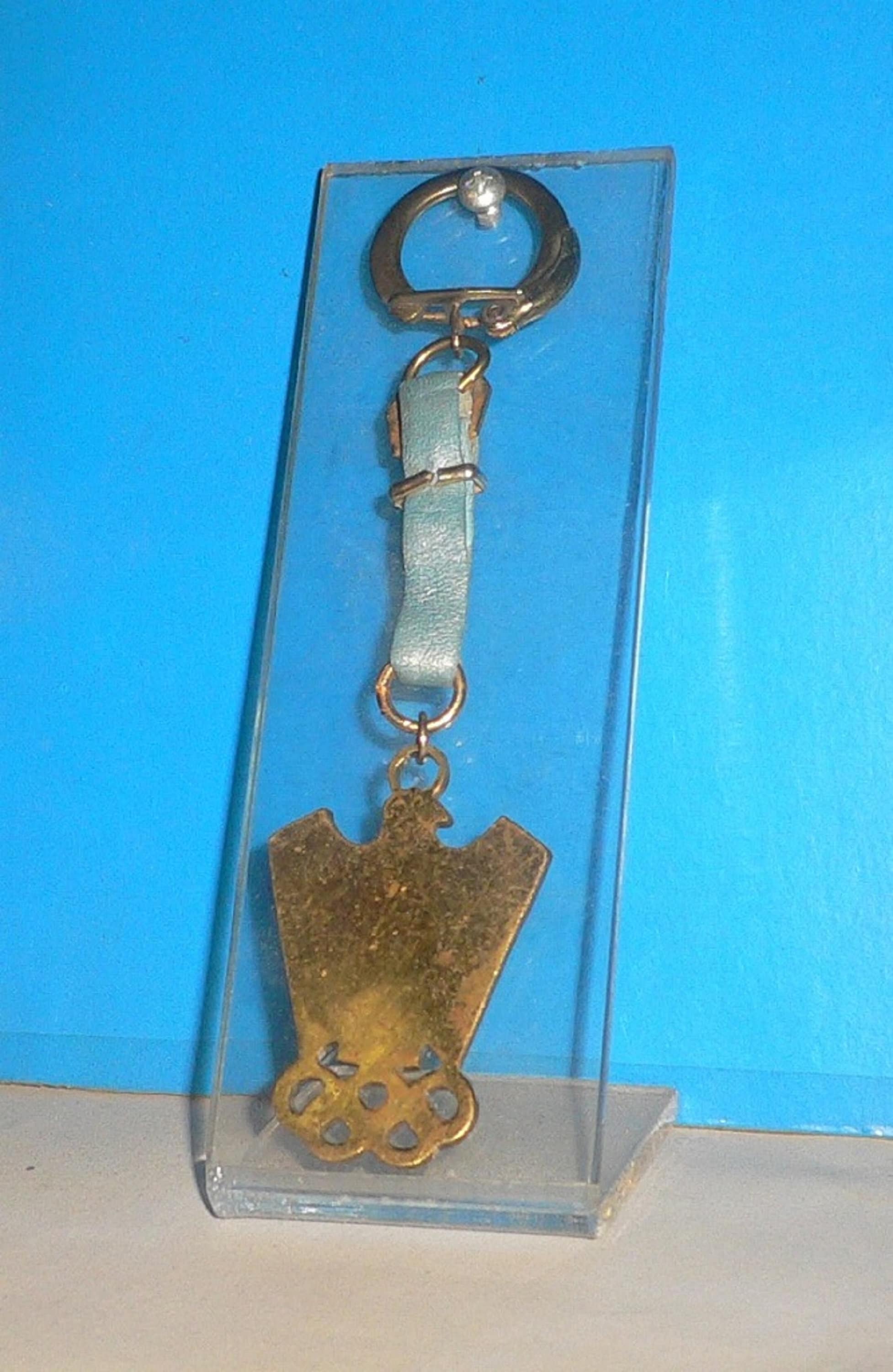 Olympic Games Vintage ORIGINAL Old Olympic FRC Leather Keychain With ...