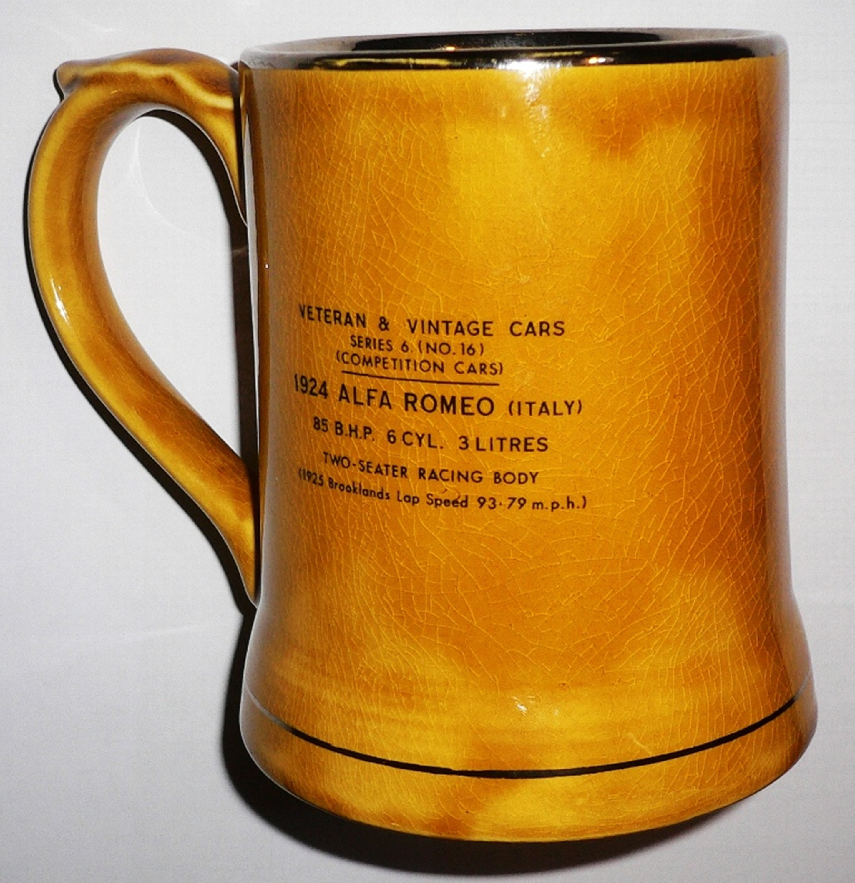 Vintage Alfa Romeo 1924 Large Ceramic Beer Stein Mug by R K Wade ...