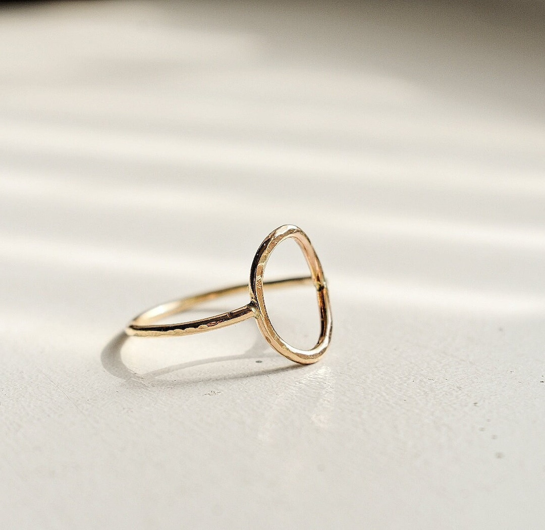 14k Gold Filled Eternity Circle Ring, Gift for Her, Handmade Gold ...