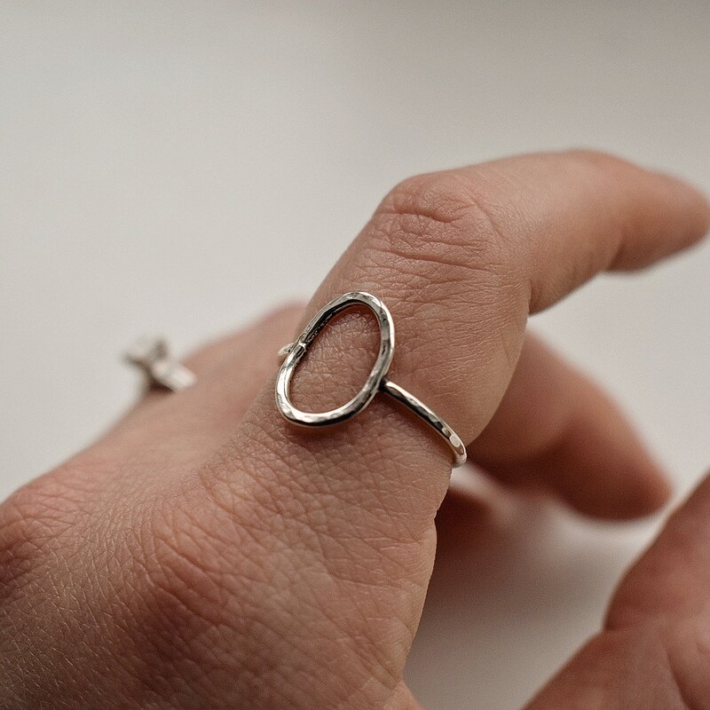 Silver Circle Ring - Etsy
