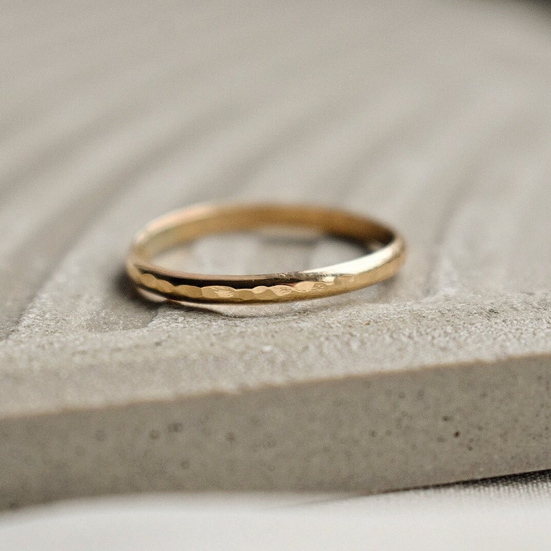 Hammered Gold Ring - Etsy