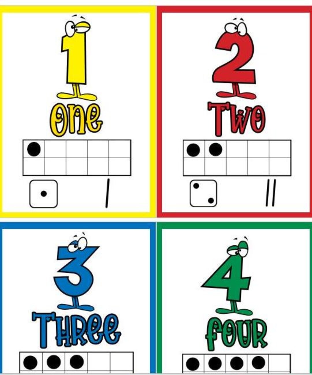 Number 1-10 Posters for Classroom Preschool Kindergarten Digital ...