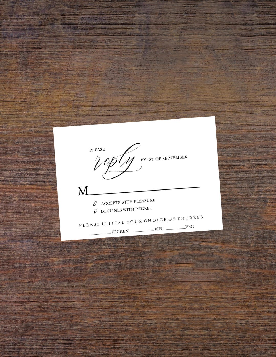RSVP Minimal Wedding Digital File - Etsy