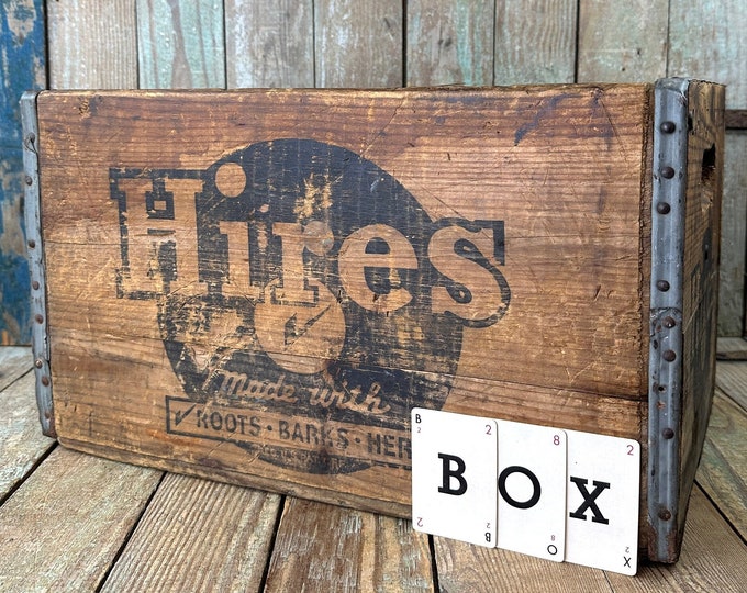 Vintage Hires Root Beer Box - Old Advertising - Wood Box - Rustic Soda ...