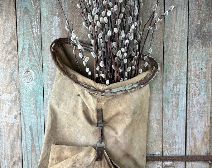 Antique Jim Dandy Wenatchee Canvas & Leather Fruit Picking Bag ...